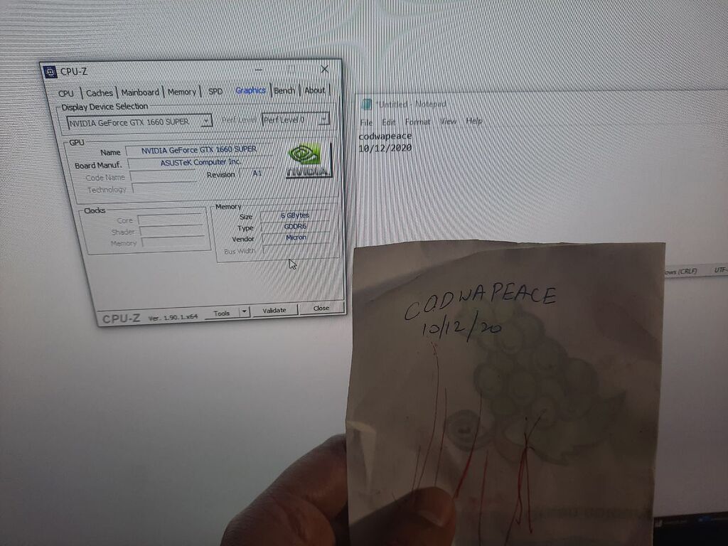 Asus Tuf Gaming X3 Nvidia GTX 1660 Super triple fan (1 year old / 2 ...