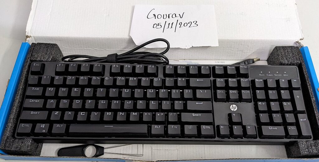 HP GK320 Mechanical keyboard with RGB - one key double types - Closed ...