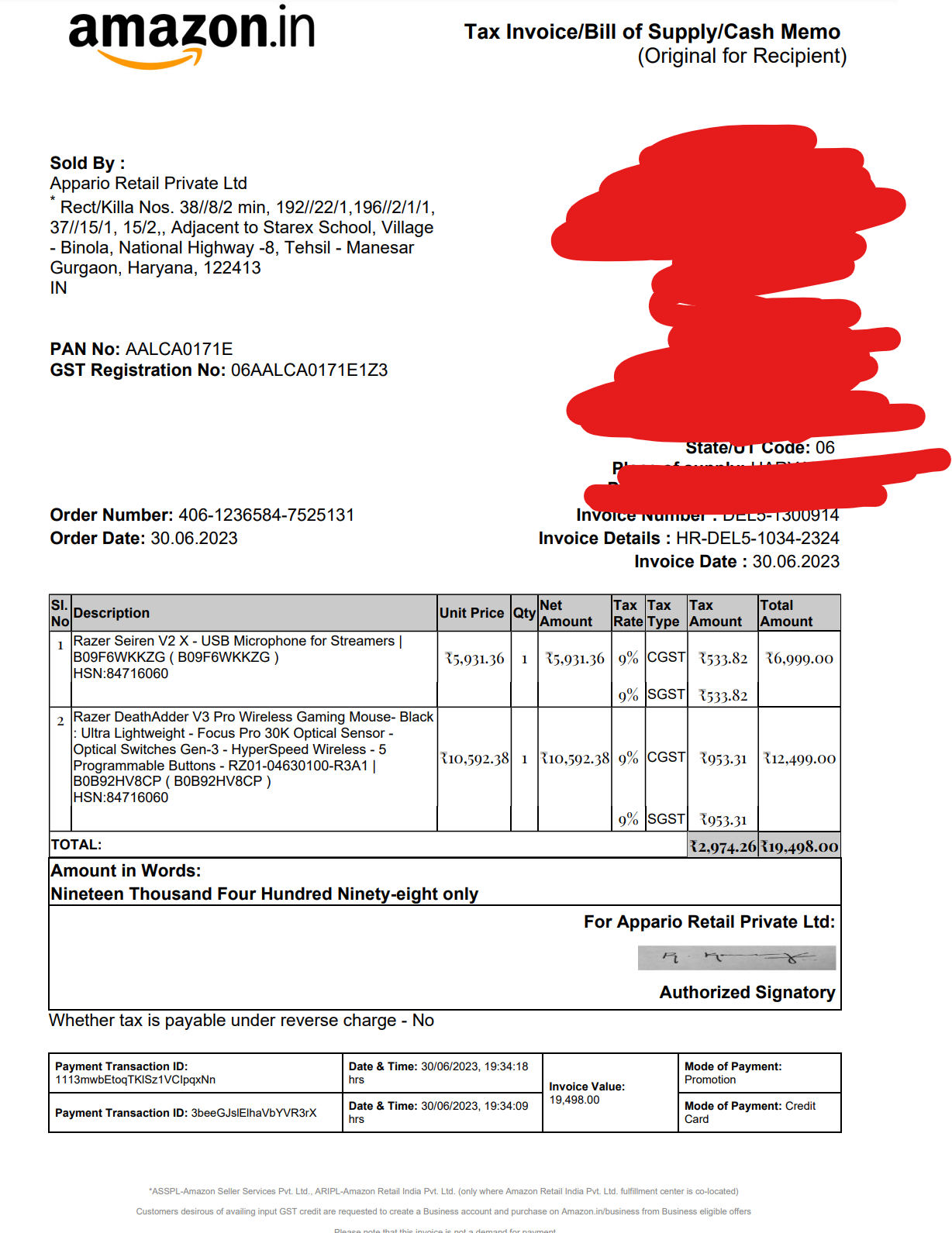 Razer DeathAdder V3 Pro Wireless Gaming Mouse w/ Xraypad Geckos V2 ...